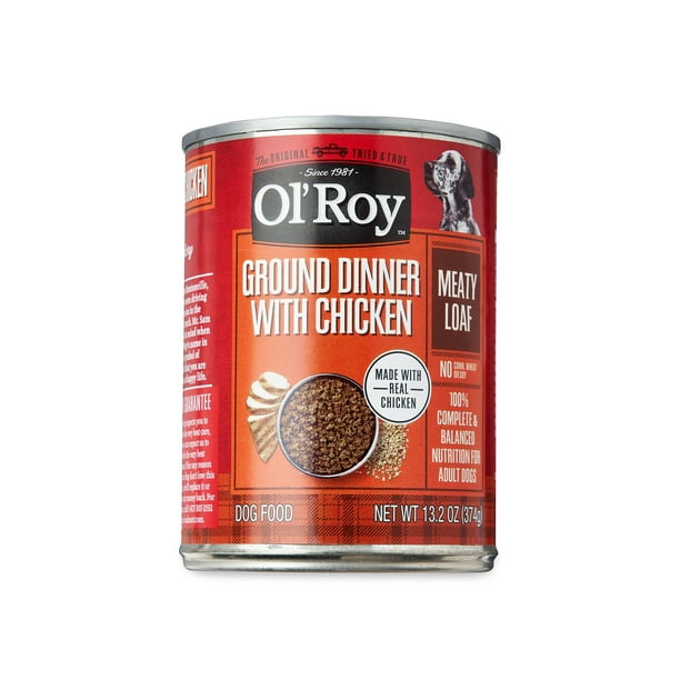 Ol' Roy Meaty Loaf Ground Dinner with Chicken Wet Dog Food 13.2 oz ...