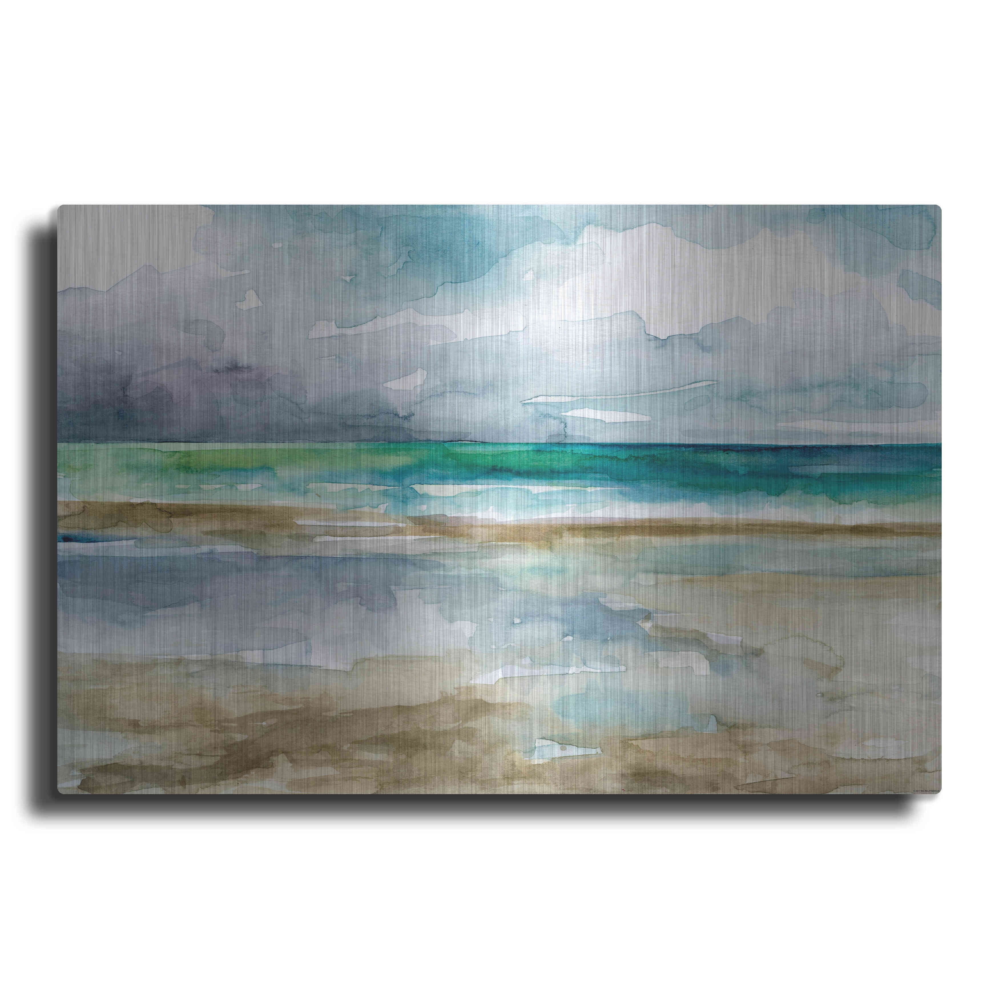 Luxe Metal Art 'Low Tide 1' by Jadei Graphics, Metal Wall Art, 24"x16 ...