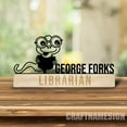 Craftnamesign Custom Librarian Desk Name Plate, Library Metal Nameplate ...