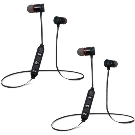 2 Acuvar Wireless Magnetic Rechargeable Ear Buds, in line mic, Volume ...