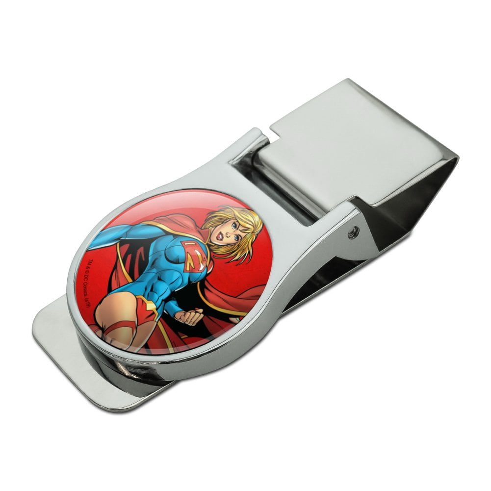Superman Supergirl Character Satin Chrome Plated Metal Money Clip ...