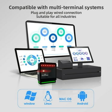 EOM-POS Wireless Barcode and UPC Scanner with USB Cradle, Desktop Mount ...