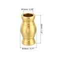 Uxcell 18x33mm Solid Brass Lamp Neck Threaded Turned Brass Spindle ...