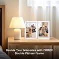4x6 Double Picture Frame Wooden Hinged Photo Frame Definition Glass ...
