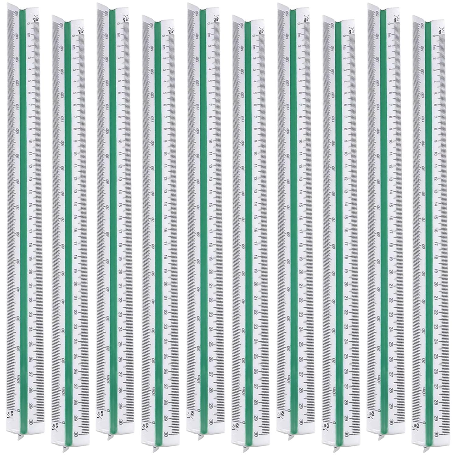 Regla Escala Arquitectónica AccuGraphMax 10Pzas Blanco 30cm 6 Escalas 1 ...