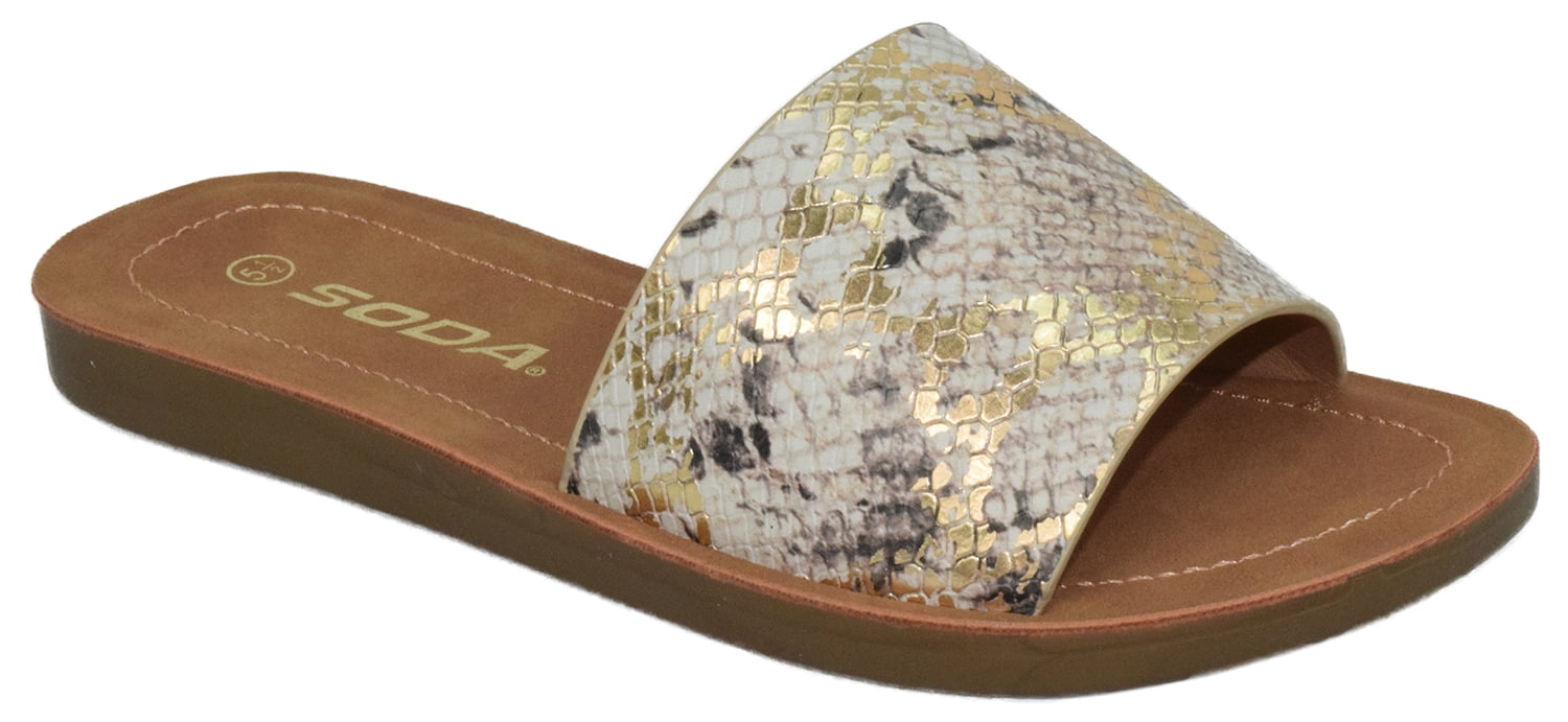 Soda Shoes Women Flip Flops Basic Plain Slippers Slip On Sandals Slides ...