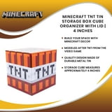 Minecraft TNT Tin Storage Box Cube Organizer with Lid | 4 Inches ...