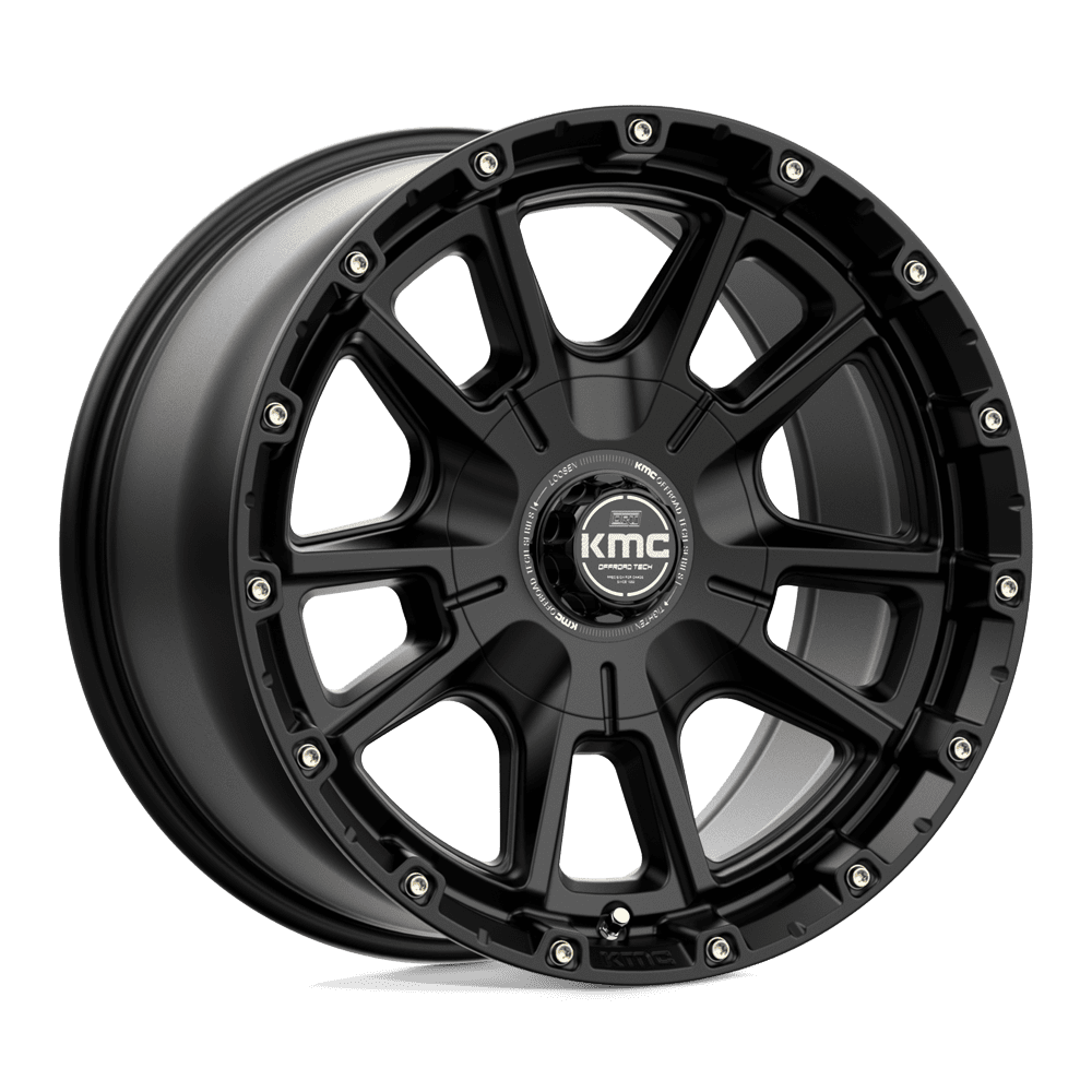 KMC Cast Aluminum Rim KM100 17X9 6X4.5/5.5 S-BLK 18MM, KM10079070718 ...