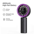 Handheld Portable Fan F30 4000mAh Rechargeable Battery LED Digital ...