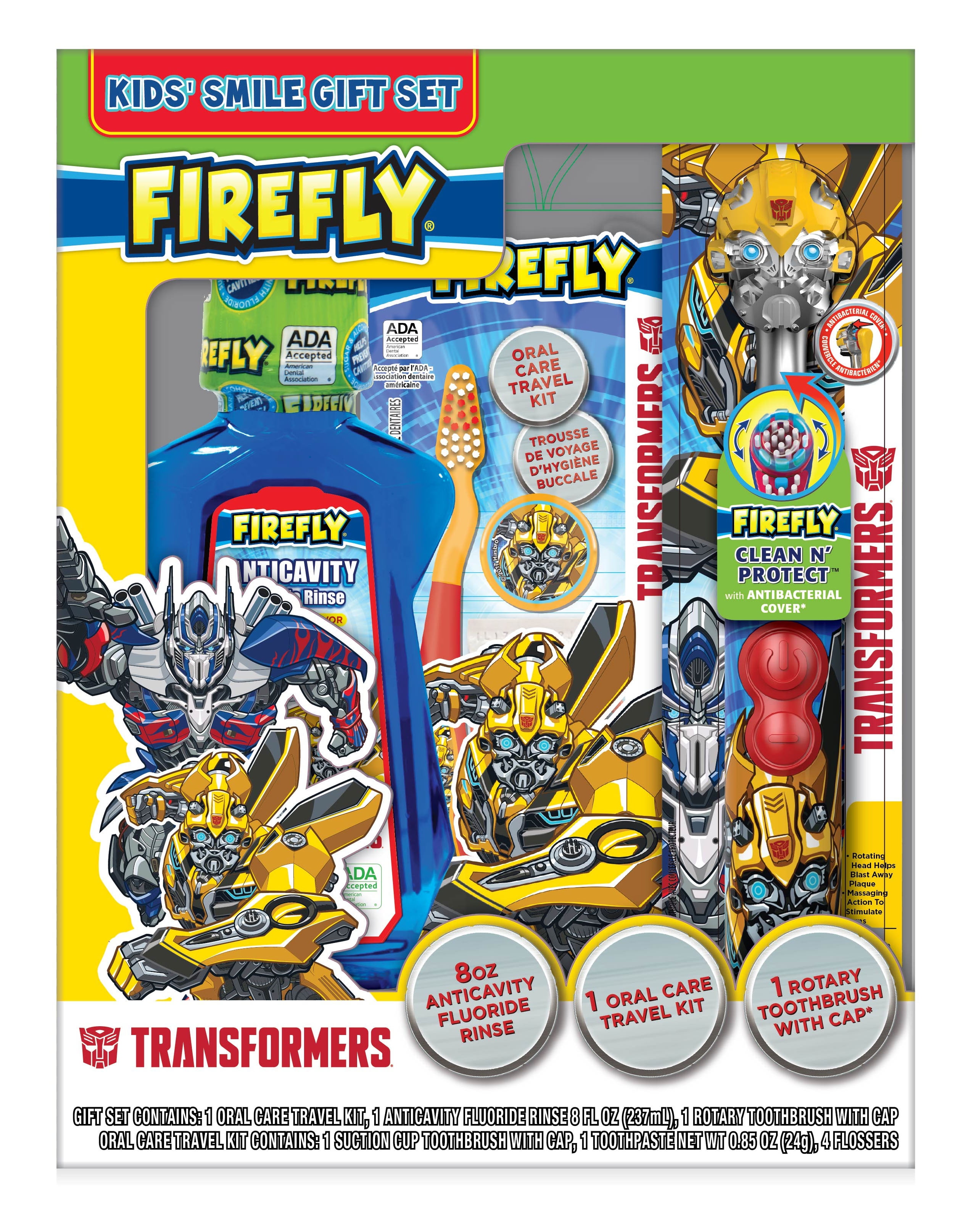 Firefly Transformers Kids Toothbrush, Toothpaste and Mouthwash Oral ...
