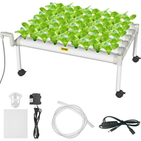 VEVOR Hydroponics Growing System, 54 Sites 6 Pipes Hydroponic System, 1 ...