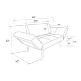 DHP Euro Upholstered Futon - Modern Design - Walmart.com
