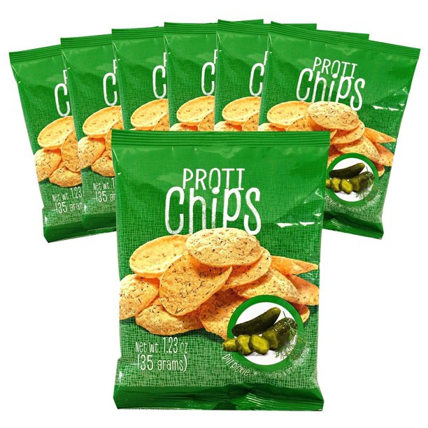 Proti-Thin Dill Pickle Protein Proti Chips, Healthy Snack Chips, 7 Bags ...