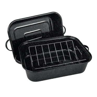 Tramontina 16.5" Deep Roasting Pan with Basting Grill and V-Rack ...