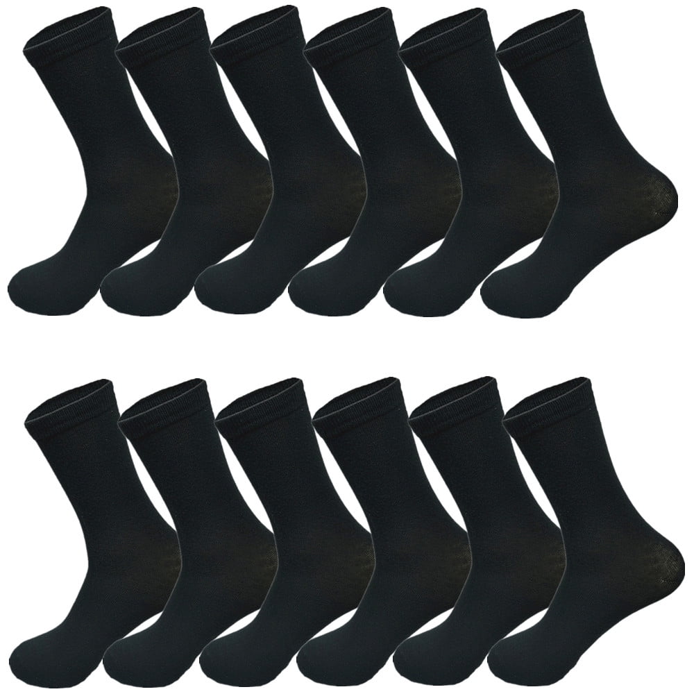 Glory Max Women's Assorted Colors Black Solid Cotton Crew Socks Size 9 ...