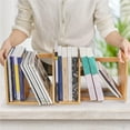 Bamboo Desktop Bookshelf, Expandable Organizer, Small Display Shelf ...