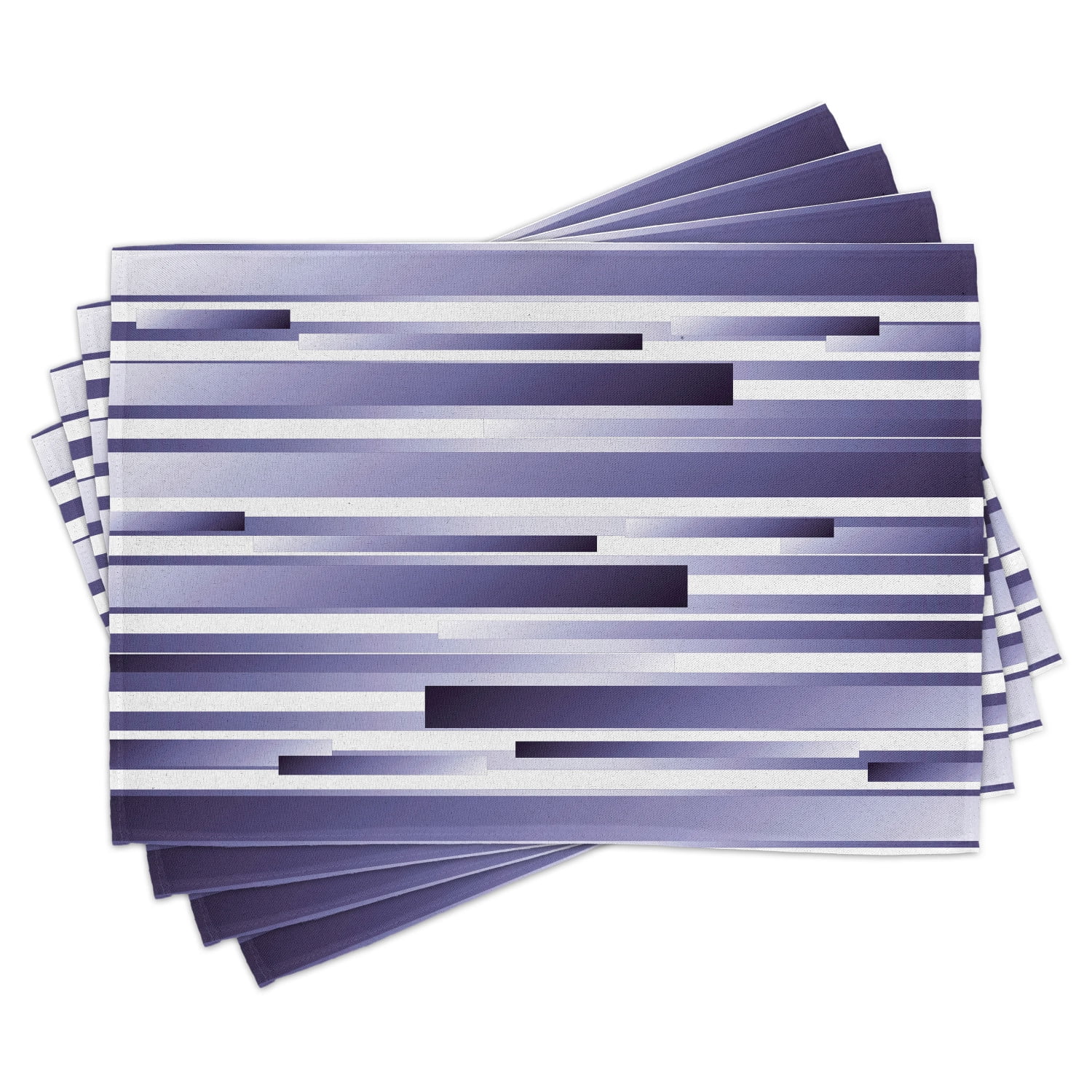 Ambesonne Digital Place Mats Set of 4, Purple Shades Pattern, Standard ...