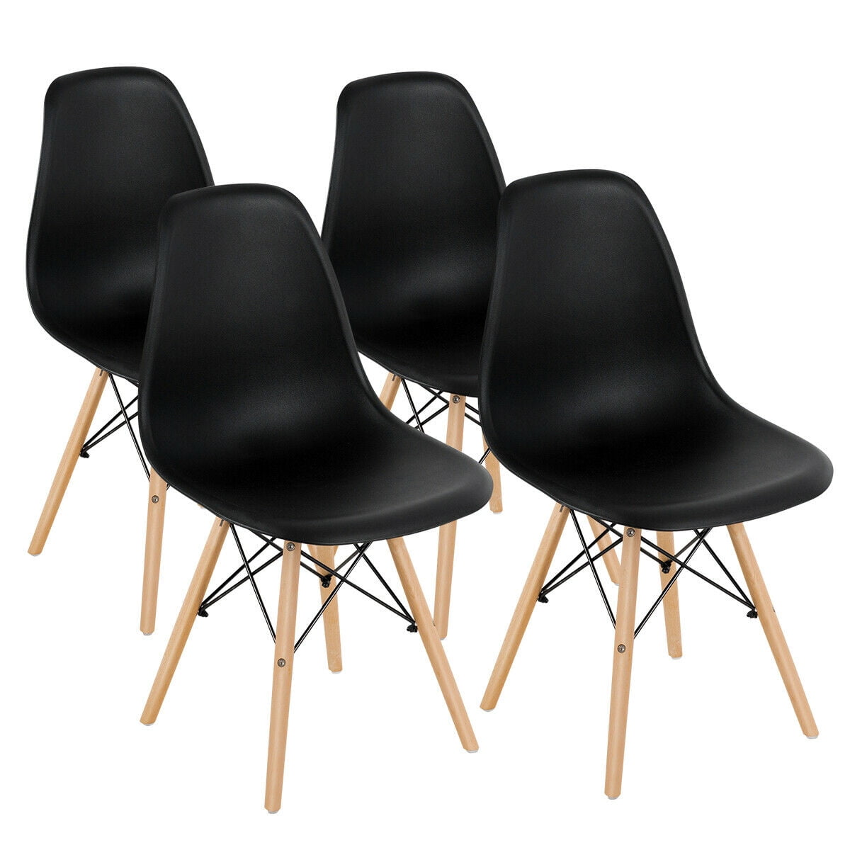 Click here for Gymax Set Of 4 Modern Dining Side Chair Armless Ho... prices