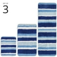 mDesign Striped Microfiber Bathroom Spa Mat Rugs/Runner, Set of 3 ...