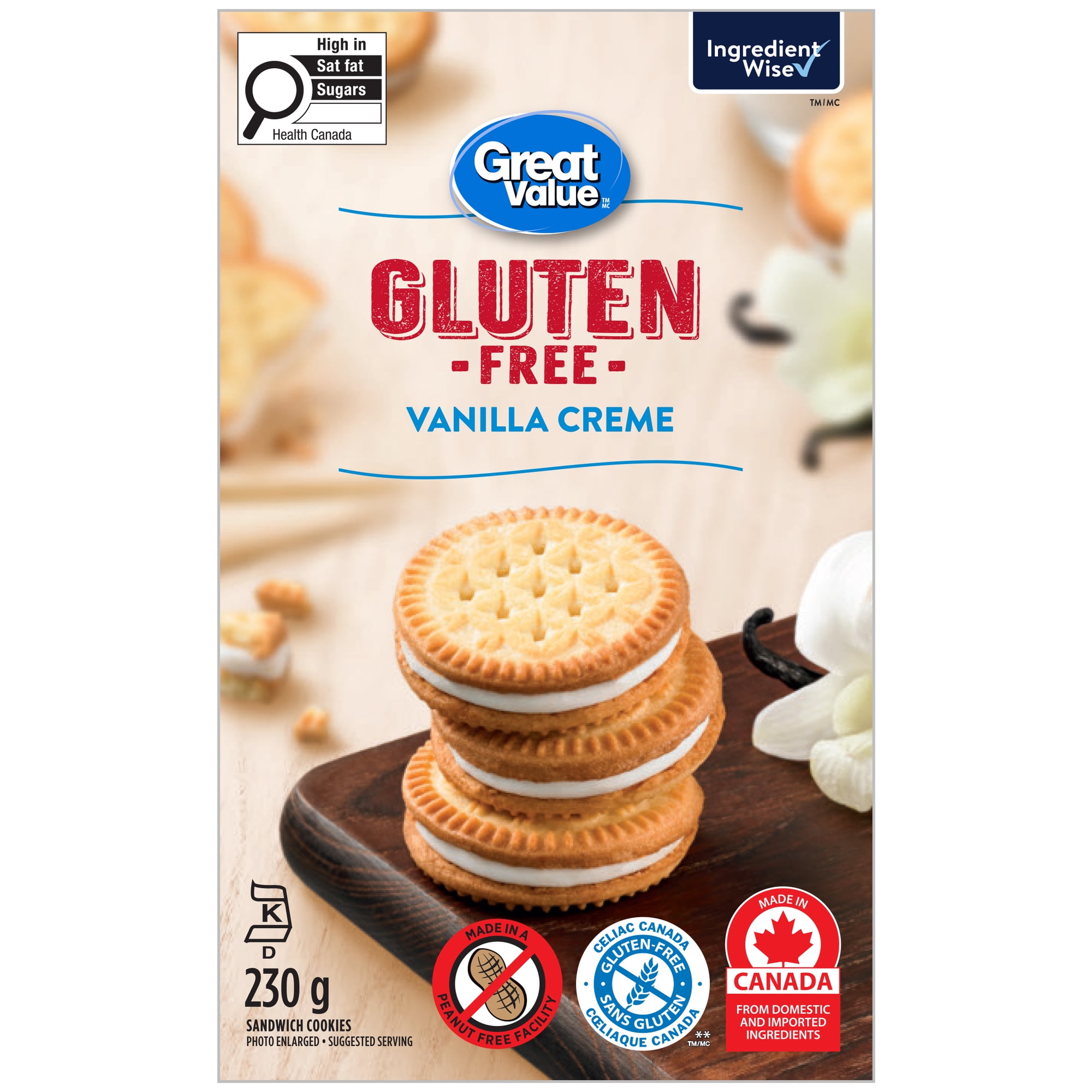 Click here for Great Value Gluten Free Vanilla Creme Sandwich Coo... prices