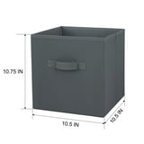 Mainstays Collapsible Cube Fabric Storage Bins (10.5" x 10.5"), 6 Pack ...