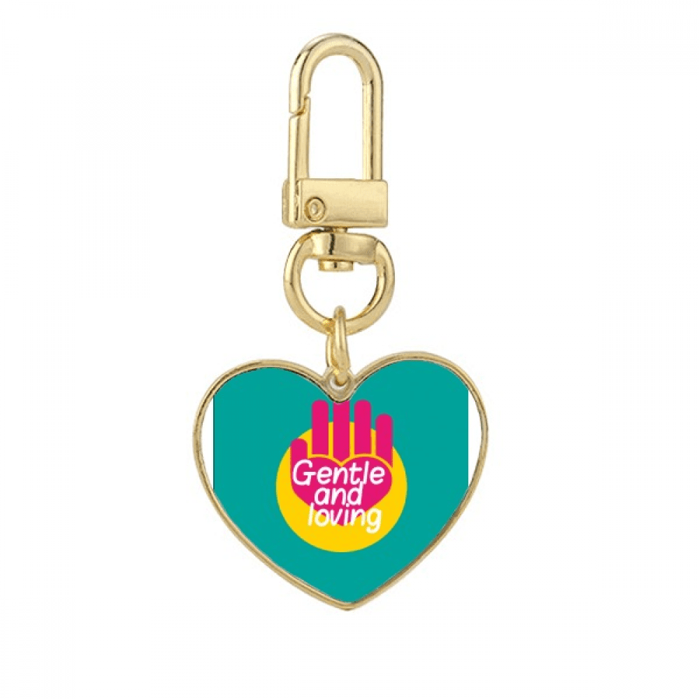 Par de amor eterno Llavero de metal en forma de corazón dorado ...