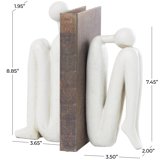 DecMode 4" People White Polystone Bookends (Set of 2) - Walmart.com