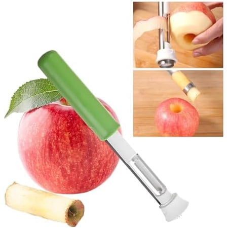 Lunfar 2 in 1 Apple Core Removal, Apple Peeler and Corer Tool ...