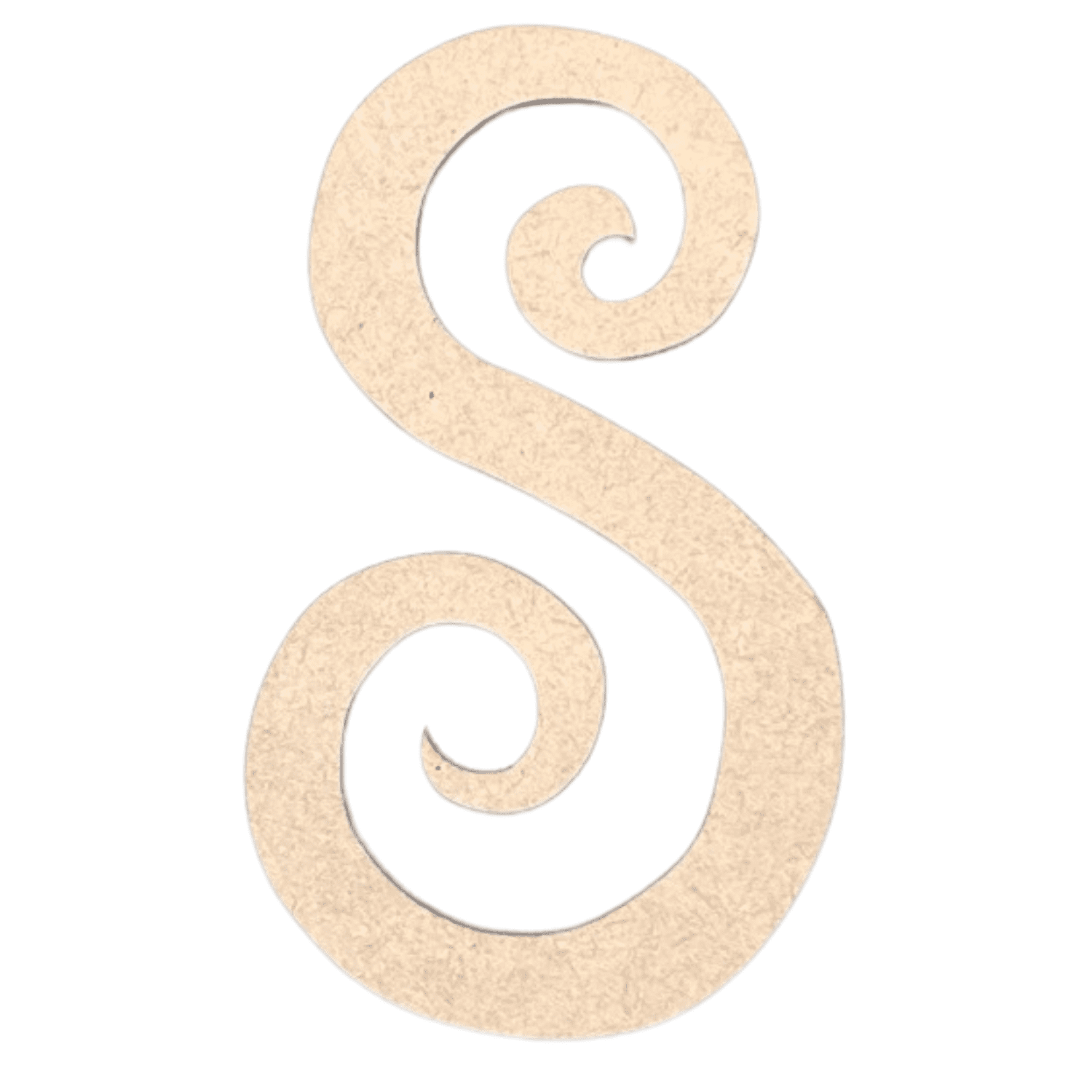 Krafty Supply - 4" Tall MDF Letter S | 1/4" MDF |Curlz|Wooden Letter ...