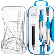 Math Geometry Kit Set 8 Pieces Student Supplies with Shatterproof ...