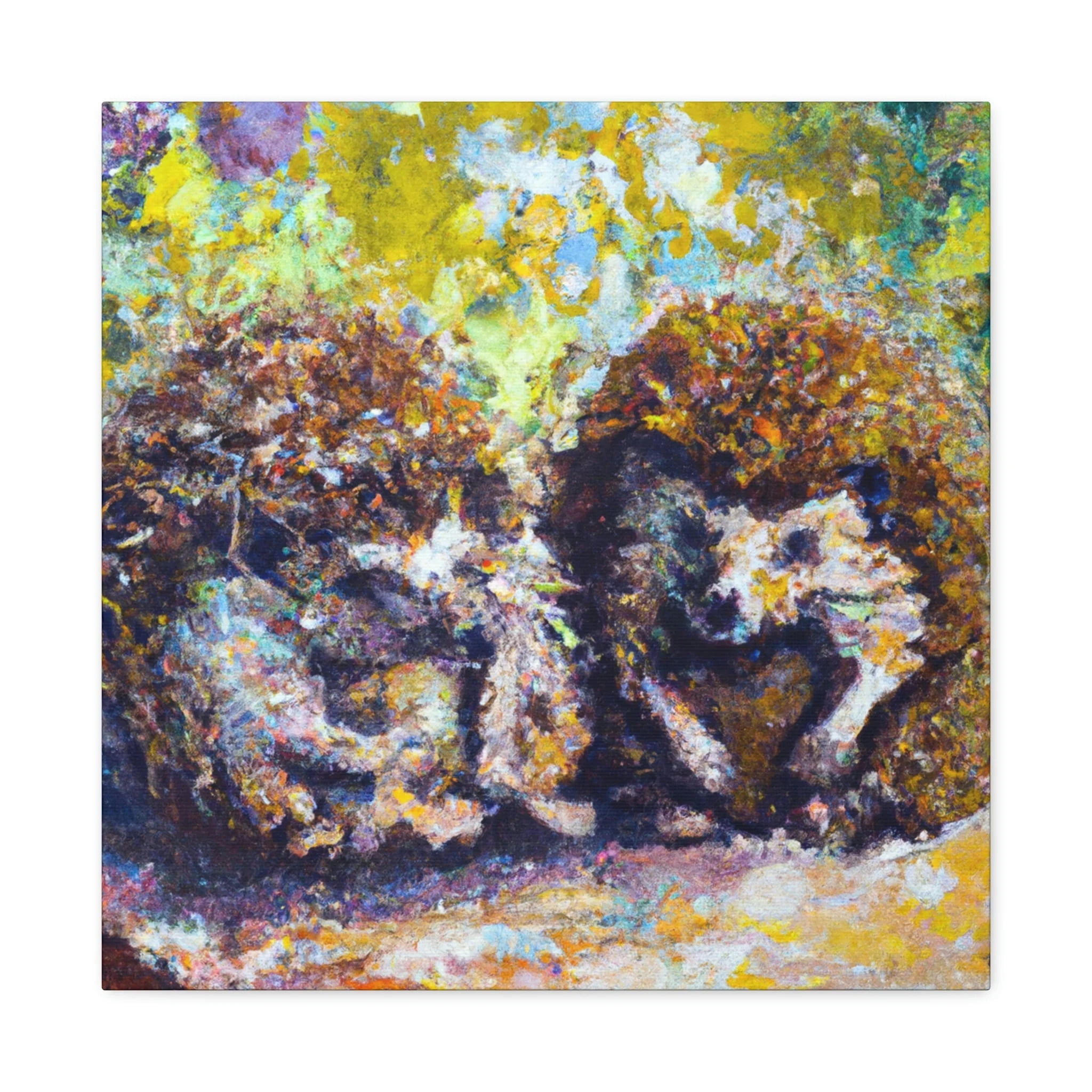 Hedgehogs in Post-Impressionism - Canvas - Walmart.com