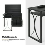 BarberPub L-shaped Manicure Table, Nail Desk with Storage, Efficient ...