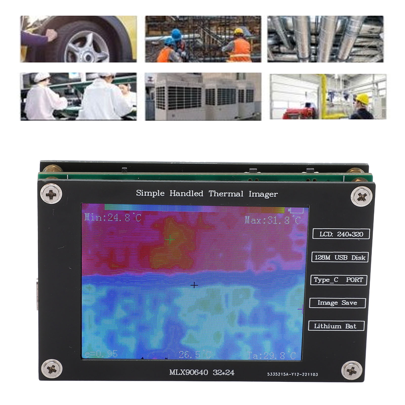 Thermal Imager Infrared Camera, Digital Thermal Imager 2.8in LCD Screen ...
