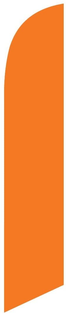 Solid Orange Feather Banner Swooper Flag - NO WIND REQUIRED ...