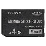 Used Sony Memory Stick Pro Duo Mark 2 Memory Card 4 GB 4GB 4 Gig For ...