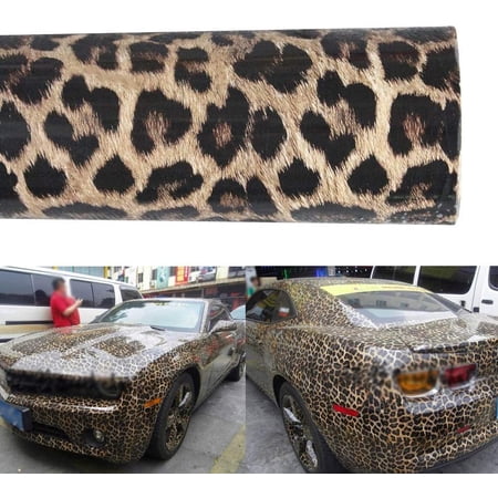 XhuangTech Car Body Leopard Pattern Vinyl Wrap Stickers Film Sheet DIY ...