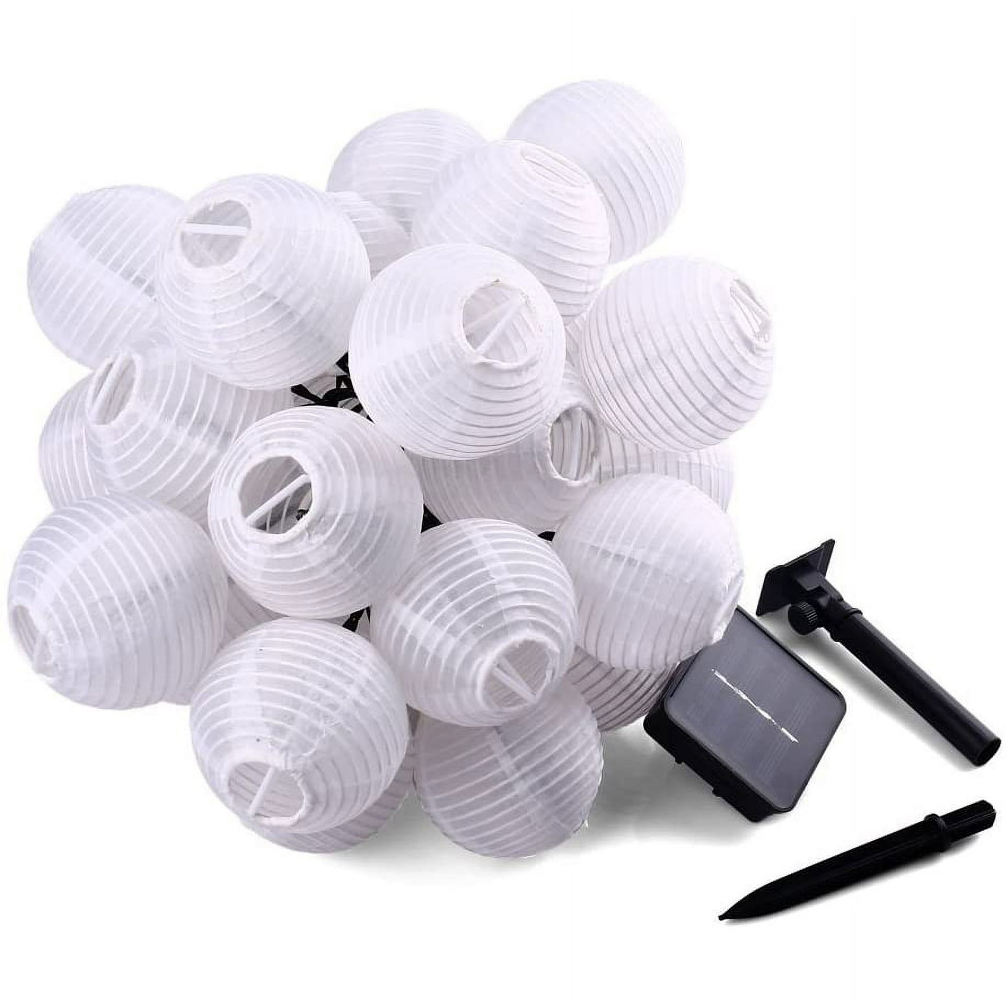 Pengtai Solar Lantern String Lights  Waterproof Solar String Lights Outdoor 30 Pack
