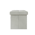 Home Design Chico 12" Tufted Upholstered Folding Storage Bench with ...