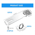 Hasp Locks, Set of 2, 5 Inch Padlock Catch, Door Lock with 18 Screws ...