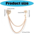 Heart Key Charm Brooch Necklace Metal Jewelry Easy Matching Brooch ...