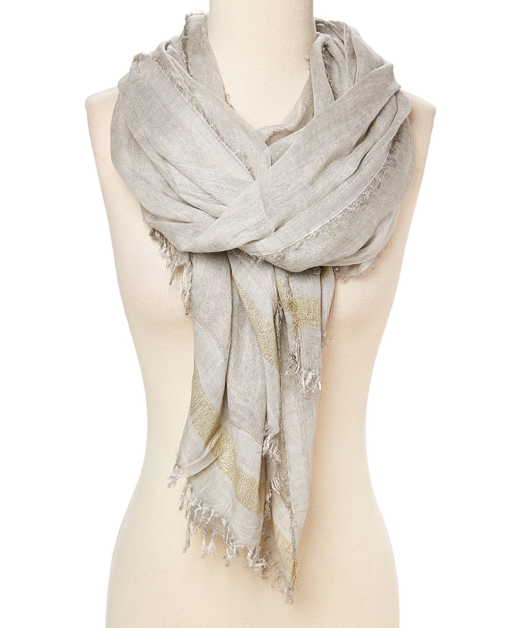 Beige Womens Scarf for Winter Fashion Accessory Soft Warm Neck Scarves ...