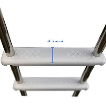 Aqua Select Hi-Rise Reverse Bend Stainless Steel in-Pool Ladder with ...