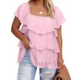 Ashirexll Summer Tops for Women Fashion Solid Color LightweighT ...