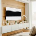 Black Solid Color Texture TV Dust Cover,Stretchable TV Screen Desktop ...