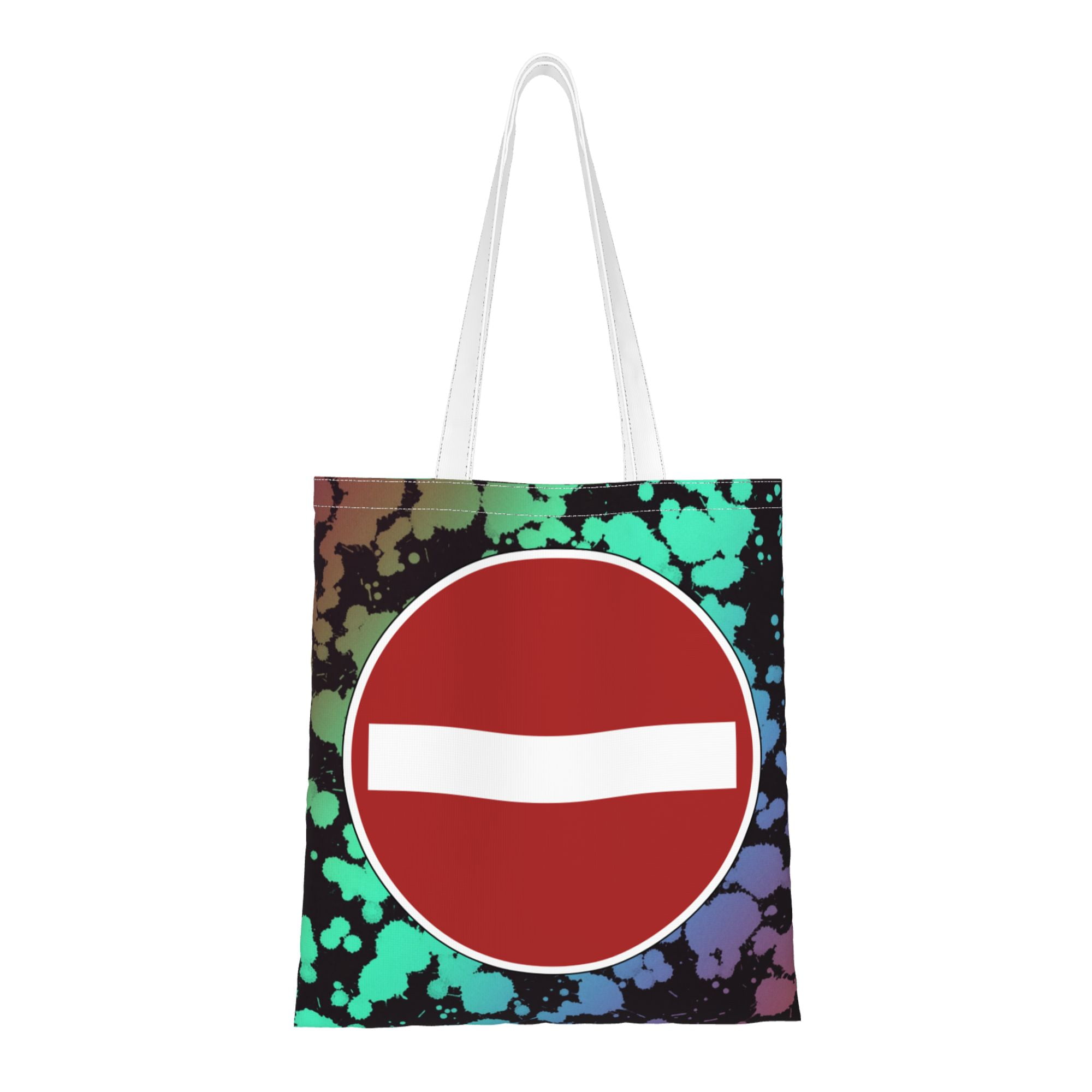 DouZhe Reusable Grocery Bags, No Entry Sign Lightweight Polyester ...