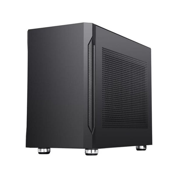 SAMA IM02 Steel Tempered Glass Micro ATX Tower Computer Case, Black ...