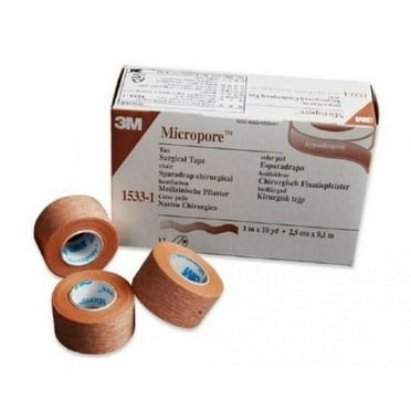 3M Micropore Surgical Tape, 1 Inch x 10 Yards, White, 12 Count ...