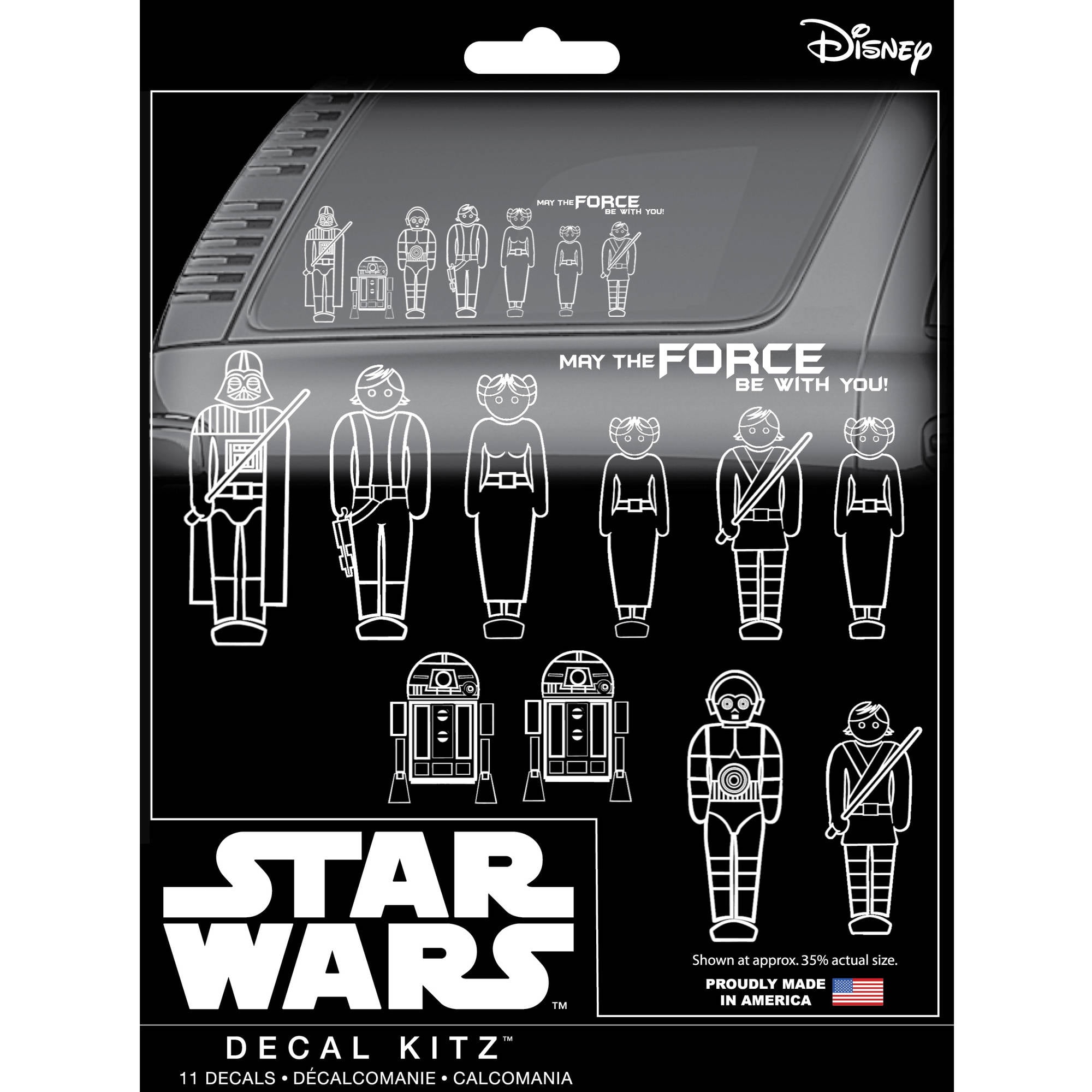Star Wars Auto Decal Family Kit - Walmart.com