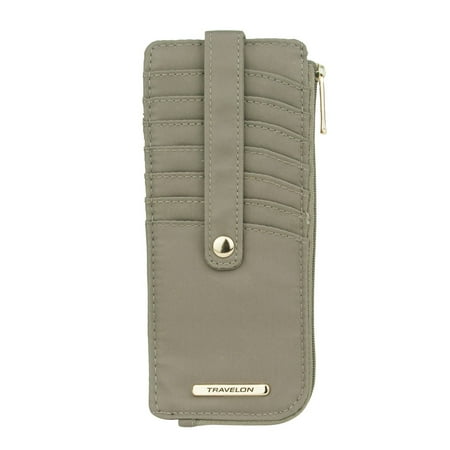 Travelon RFID Anti-Theft Tailored Slim Zip Wallet, Sable - Walmart.com