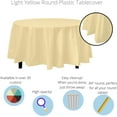 Yellow Decorations | Round Yellow Table Cloth | Round Plastic Table ...
